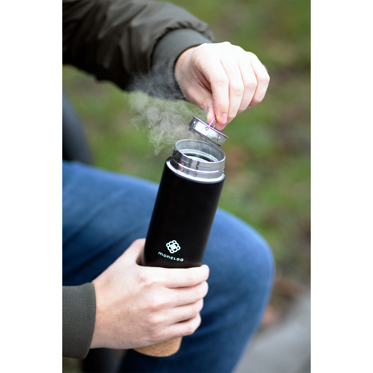 OSSEO vacuum bottle 450 ml, black | Promolog
