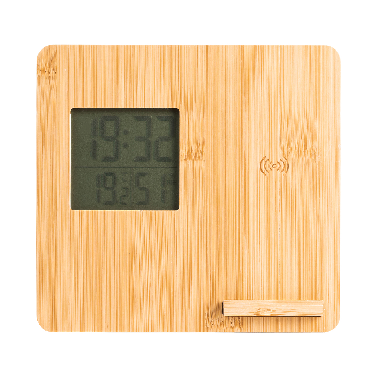 HIXON weather station with wireless charger, beige | Promolog